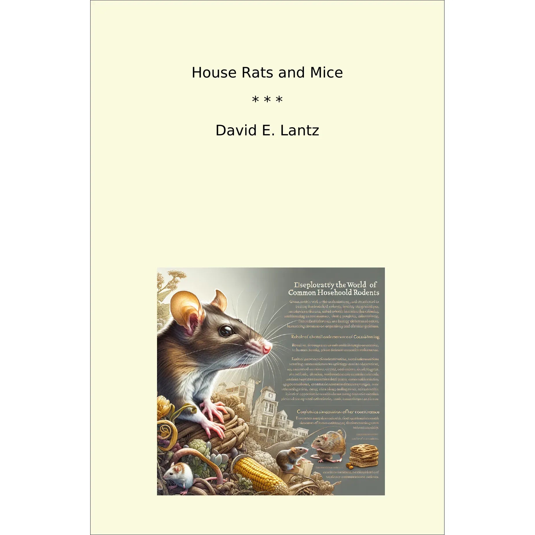 Buy Book House Rats and Mice – HeritageReads