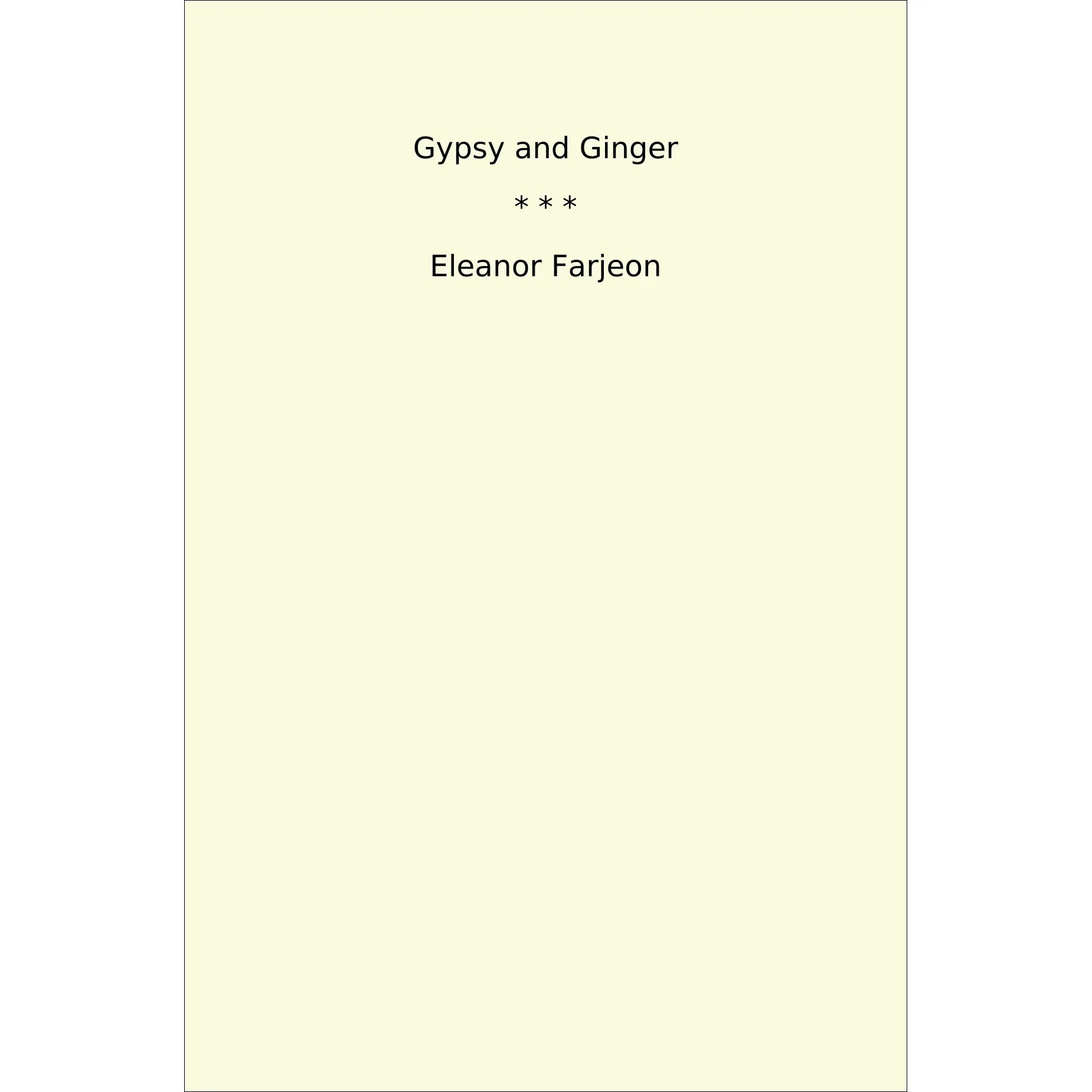 Buy Book Gypsy and Ginger – HeritageReads