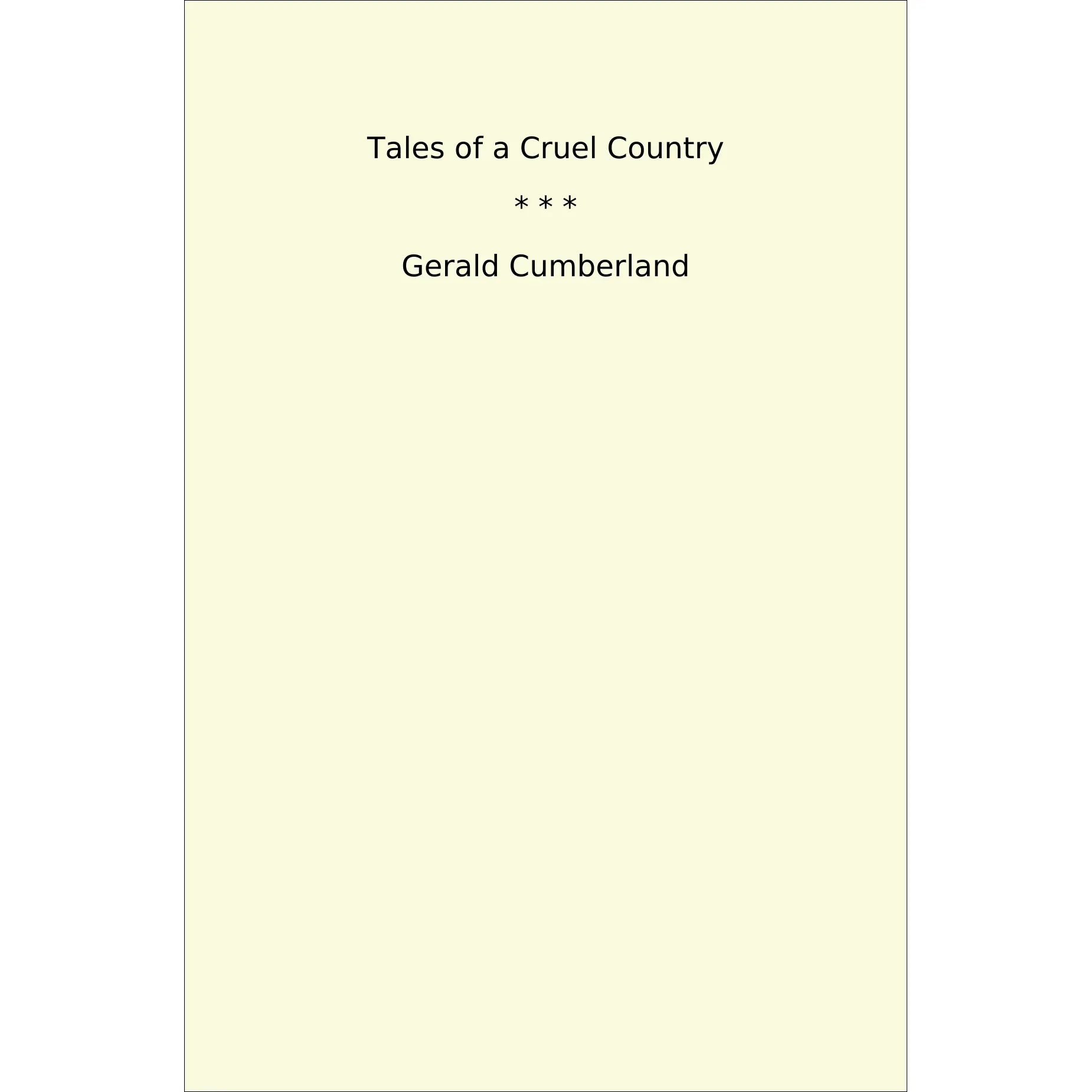 Buy Book Tales of a Cruel Country – HeritageReads